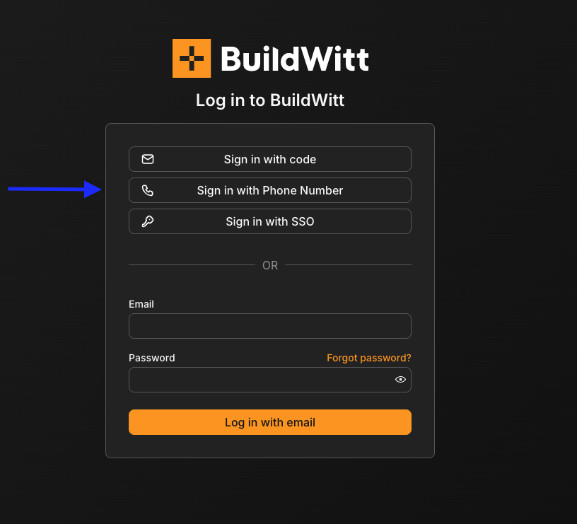 How to Sign In with a Code on BuildWitt Improve